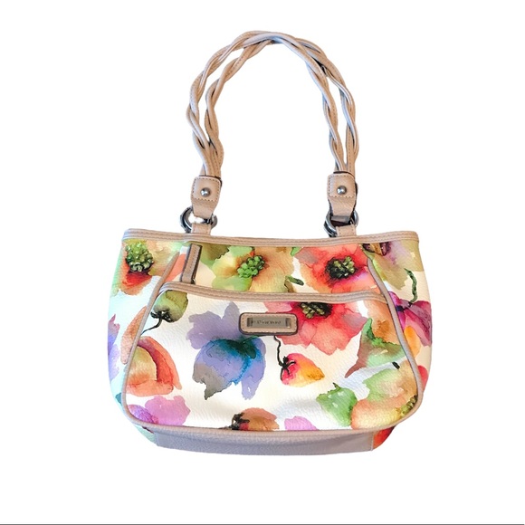 Koltov | Bags | Like New Koltov Spring Floral Purse W Braided Handle ...